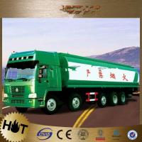 China White HOWO 2300L Tank Trailer Trucks , 42 m³ Diesel Semi Trailer Truck for sale