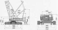 China Hydraulic Crawler Crane With 82M 150 Ton Main Hook Block 19m Boom for sale