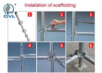 China Hot - Dip Galvanized Buckle Scaffolding 48#60# Construction Site With Inner And Outer Grid Buckle Scaffolding for sale