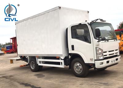 China 7 Ton Cargo Truck Isuzu Truck Stainless Steel Carriage 139kw Engine Van Truck With Liftgate for sale