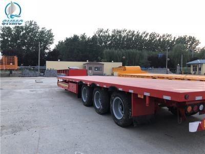China Hydraulic Flatbed International Semi Truck Trailer 80 Tons 17m Strong Loading Construction Machines for sale