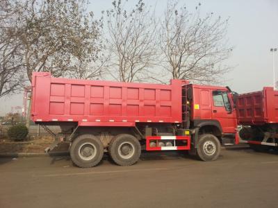 China Sinoturk Howo 7 Dump Truck With 336hp 10 Tires 6x4 18m3 Capacity Red Color for sale