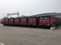 China Sinoturk Howo 7 Dump Truck With 336hp 10 Tires 6x4 18m3 Capacity Red Color for sale