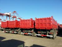 China Sinoturk Howo 7 Dump Truck With 336hp 10 Tires 6x4 18m3 Capacity Red Color for sale