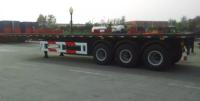 China 20 Feet And 40 Feet Flat Deck Semi Trailer Trucks With 12 Tires Cimc Sinotruk for sale