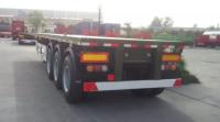 China 20 Feet And 40 Feet Flat Deck Semi Trailer Trucks With 12 Tires Cimc Sinotruk for sale