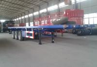 China 20 Feet And 40 Feet Flat Deck Semi Trailer Trucks With 12 Tires Cimc Sinotruk for sale