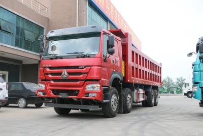 China Sinotruk Howo 8x4 380hp 12 Wheel Dump Truck 25 Cubic Meters With Good Fuction ,In Red Color for sale