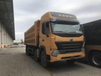 China 8X4 371HP Howo A7 Dump Truck With High Performance Engines Yellow Color for sale