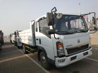 China Single Cabin Sinotruk 3T 4x2 Light Dump Truck With Cargo Box White Color for sale