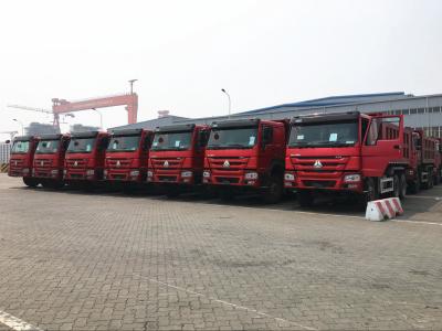 China 25T 336hp 371hp HOWO Dump Truck 6 X 4 10 Wheel Red Color Steering ZF8118 for sale