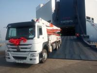 China Sinotruk 6 x 4 38m 39m  Howo Concrete Pump Truck 336hp With 10 Wheel White Color for sale