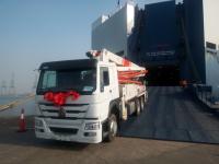 China Sinotruk 6 x 4 38m 39m  Howo Concrete Pump Truck 336hp With 10 Wheel White Color for sale