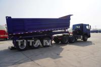China 3 axles dumper aggregate side dump tipping trailers 45cbm tipper gooseneck grain dumping semi trailers for sale for sale