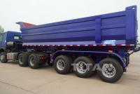 China 3 axles dumper aggregate side dump tipping trailers 45cbm tipper gooseneck grain dumping semi trailers for sale for sale