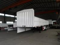 China Fuwa Three Axle Flat Bed Side Wall Semi Trailer Trucks 40 - 50T 2.5mm Thick Chequer Plate for sale