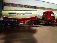 China Powder Material Transport Tanker 3 Axles Cement Bulker With Volume 60CBM for sale
