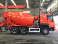 China Red Color 6x4 Sinotruk Concrete Mixer Tank Truck 6 - 8M3 Euro2 336hp LHD for sale