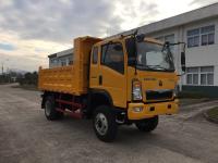 China Sinotruk Homan 4x2 10 Ton Dump Truck Yellow color Wheelbase 3450mm for sale