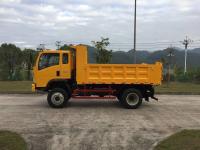 China Sinotruk Homan 4x2 10 Ton Dump Truck Yellow color Wheelbase 3450mm for sale