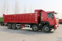 China Sinotruck Howo 8x4 12-Wheel Dump Truck Capacity 40ton With red color for sale