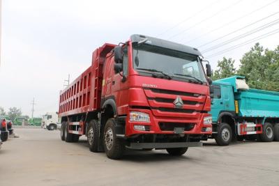 China Sinotruck Howo 8x4 12-Wheel Dump Truck Capacity 40ton With red color for sale