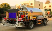 China Bituminous Gravel Synchronous Sealer Truck , XTF120A , Asphalt Tank 6m3, Crushed Stone Tank for sale