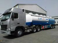 China 30m3 Water Tank Semi Trailer Trucks , 3 Axles, Loading 30t , 3-4 Departments for sale