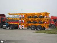China 40 Feet Flatbed Semi Trailer With 3 Axles, Semi Trailer Truck from China for sale