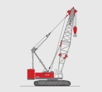 China Hydraulic Crawler Crane With 82M 150 Ton Main Hook Block 19m Boom for sale