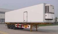 China Freezer Box Semi Trailer 50 Ton Refrigerated Trailer Truck With 3 Axles / 2 Legs 30m3 /use with tractor truck for sale