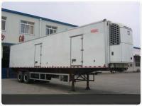 China Freezer Box Semi Trailer 50 Ton Refrigerated Trailer Truck With 3 Axles / 2 Legs 30m3 /use with tractor truck for sale