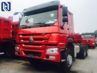 China 336hp Red Left Hand Drive Dump Truck 6x4 Sinotruk Howo7 Brand URO II Emission for sale
