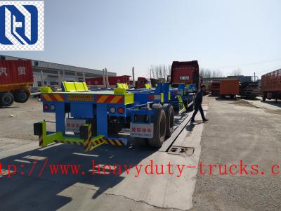 China Sino Truk Double Containers Semi Trailer Trucks , Red Diesel Truck Trailer for sale
