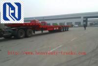 China 20 / 40 Foot Flatbed Semi Trailer Trucks / Skeletal Trailer 12 Pcs Container Twist With 2 Or 3 FUWA Axles for sale