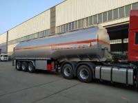 China 35000L 3 FUWA Axle Aluminum Fuel Tank Semi Trailer Trucks Stainless Steel Oil Tank Truck for sale