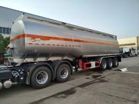 China 35000L 3 FUWA Axle Aluminum Fuel Tank Semi Trailer Trucks Stainless Steel Oil Tank Truck for sale