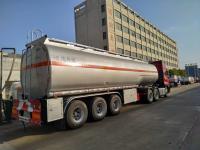 China 35000L 3 FUWA Axle Aluminum Fuel Tank Semi Trailer Trucks Stainless Steel Oil Tank Truck for sale
