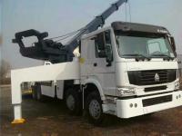 China 8x4 Wheels 420 horsepower 3 sections boom any color 100 tons wrecker tow truck for sale