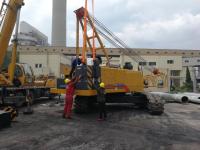 China XCMG 50 Tons Small Crawler Crane Xgc55 With Hammer , Max. Rated Lifting Capacity 55T for sale