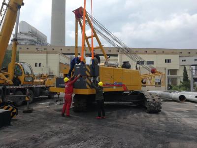 China XCMG 50 Tons Small Crawler Crane Xgc55 With Hammer , Max. Rated Lifting Capacity 55T for sale