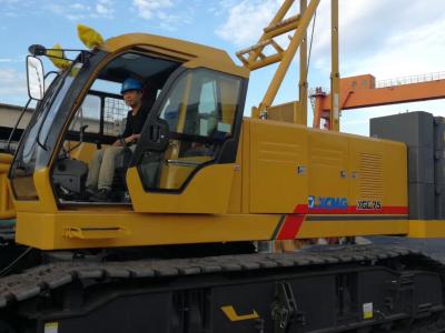 China 85 Ton Crawler Articulating Boom Crane / Telescopic Boom Truck Mounted Crane Color Can Optional for sale