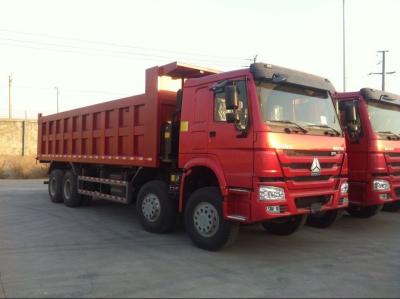 China 12 Tyres 8*4  Heavy Duty Dump Truck Tipper With Comfortable HW76 Long Cabin for sale