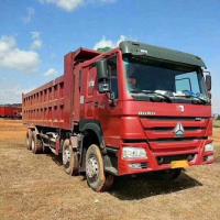 China 12 Tyres 8*4  Heavy Duty Dump Truck Tipper With Comfortable HW76 Long Cabin for sale