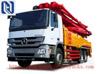 China SHMC Cement Pump Truck 37m Boom , Air Cooling Concrete Pumping Trucks for sale