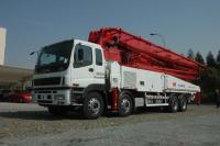 China SHMC Cement Pump Truck 37m Boom , Air Cooling Concrete Pumping Trucks for sale