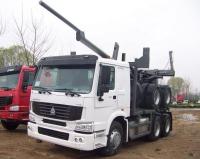 China Sinotruk Howo Wood Transport Log Truck With Trailer , Loading 40-60t for sale