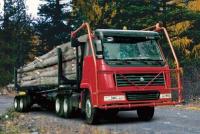China Sinotruk Howo Wood Transport Log Truck With Trailer , Loading 40-60t for sale