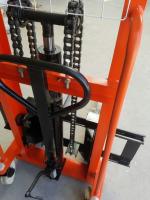China CE Approved Manual Hydraulic Oil Drum Fork Lift 1-29 Sets 1500*830*2200mm for sale