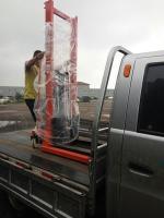 China CE Approved Manual Hydraulic Oil Drum Fork Lift 1-29 Sets 1500*830*2200mm for sale
